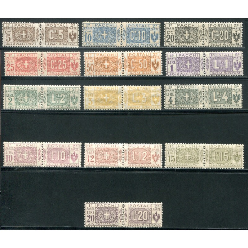 1914 Regno Pacchi Postali serie completa centrata 1914 Regno Pacchi Postali serie completa centrata